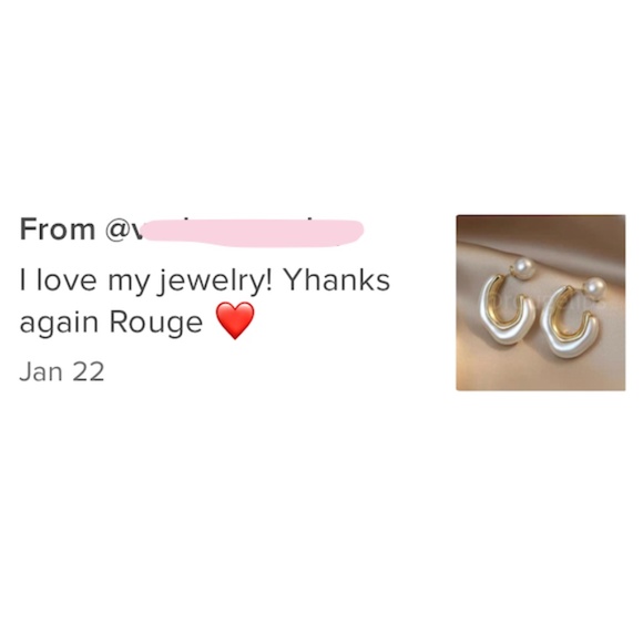 Rouge! | Jewelry | Irregular Hoop Shape Yellow Gold Tone White Faux ...